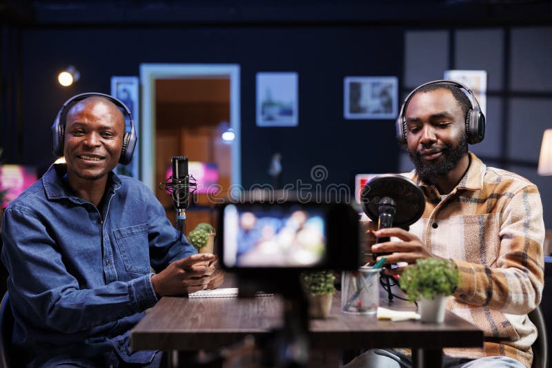 Media Stars Producing Internet Shows Stock Image - Image of video, live ...