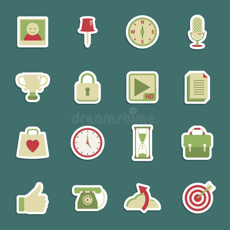 Media stickers stock vector. Illustration of cloud, sign - 45609121