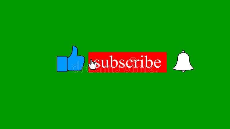 Media Subscription Button on Green Screen. Stock Footage - Video of ...