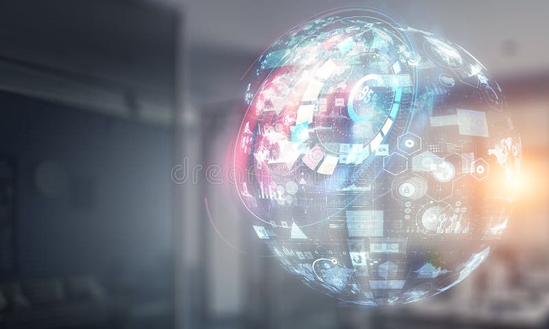 Media Technologies in Business. Mixed Media Stock Illustration ...