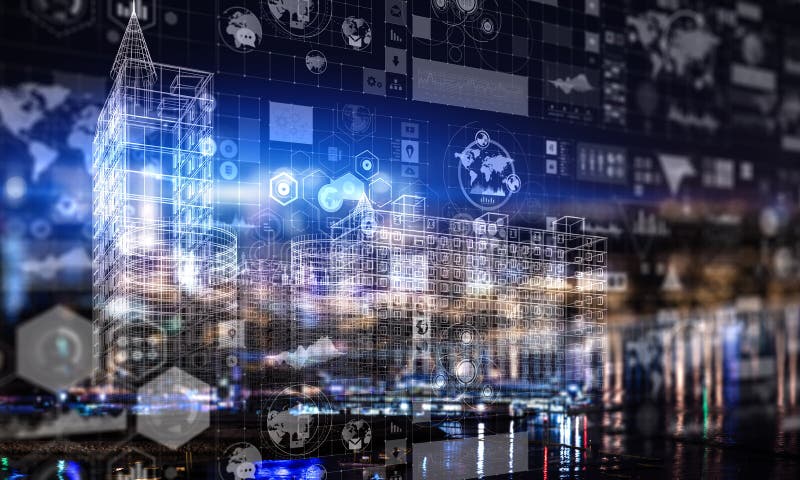 Media Technologies in Business. Mixed Media Stock Illustration ...