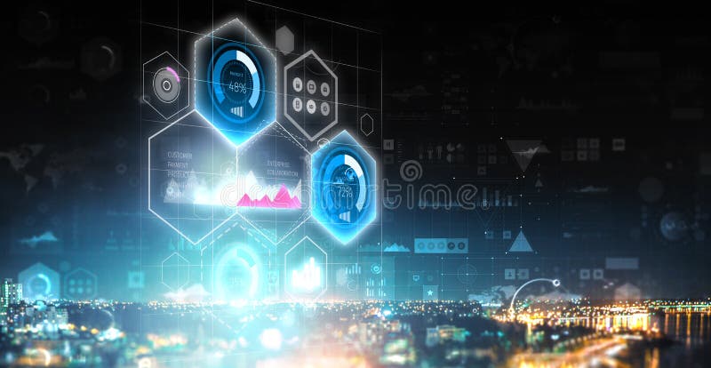 Media Technologies in Business. Mixed Media Stock Illustration ...