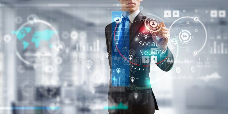 Media Technologies for Business. Mixed Media Stock Illustration ...