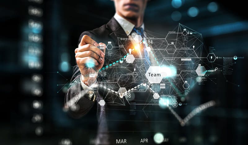 Media Technologies for Business. Mixed Media Stock Illustration ...