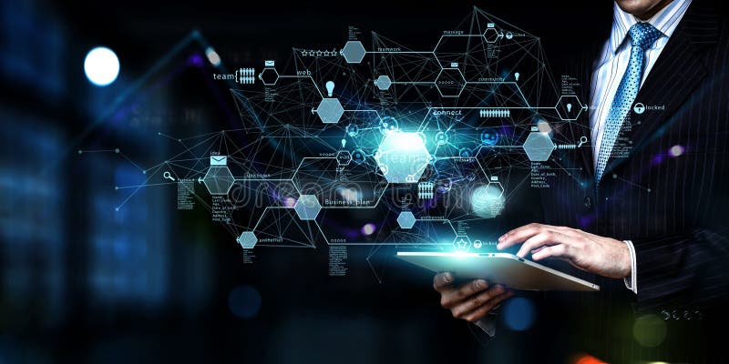 Media Technologies for Business. Mixed Media Stock Image - Image of ...