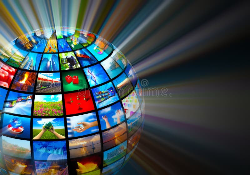 Telecommunication and Media Technologies Concept Stock Illustration ...