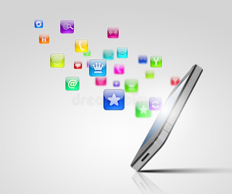 Modern technology media stock image. Image of application - 30276997