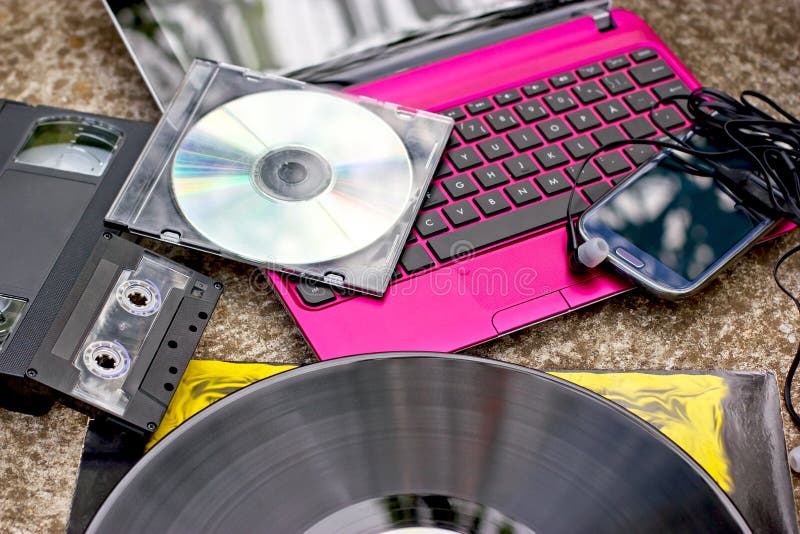 The Media through Time - Past and Present (just Now) Stock Image ...