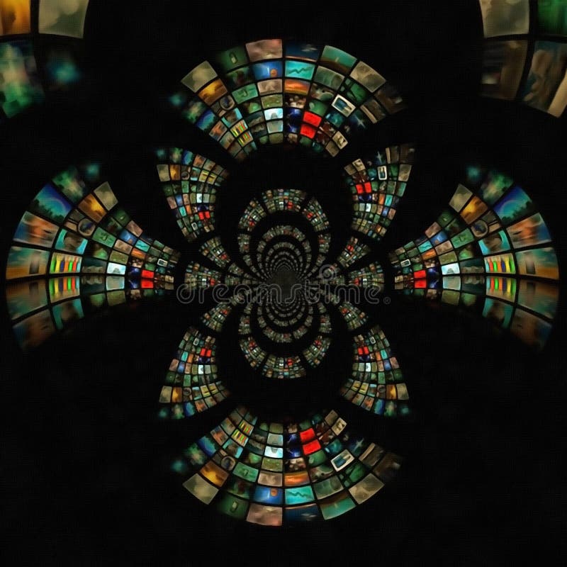 Tunnel Of Media, Images, Photographs Stock Illustration - Illustration ...