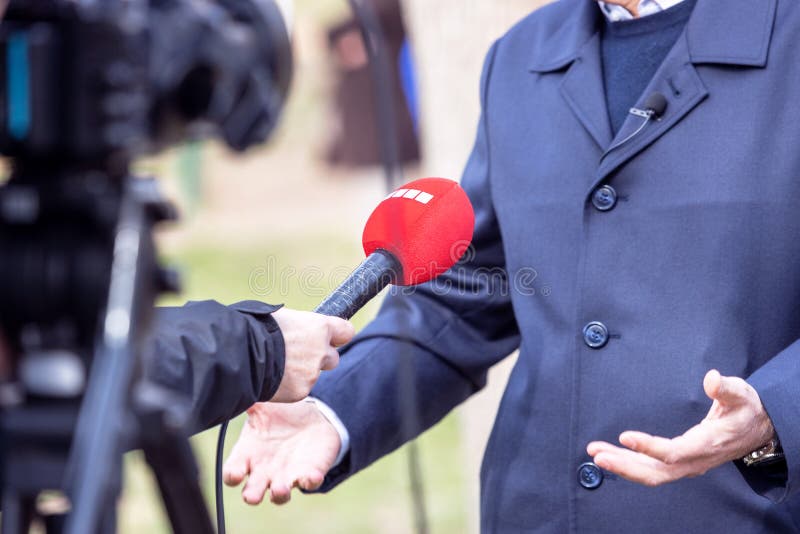 Public Relations - PR. Media Interview. Stock Photo - Image of ...