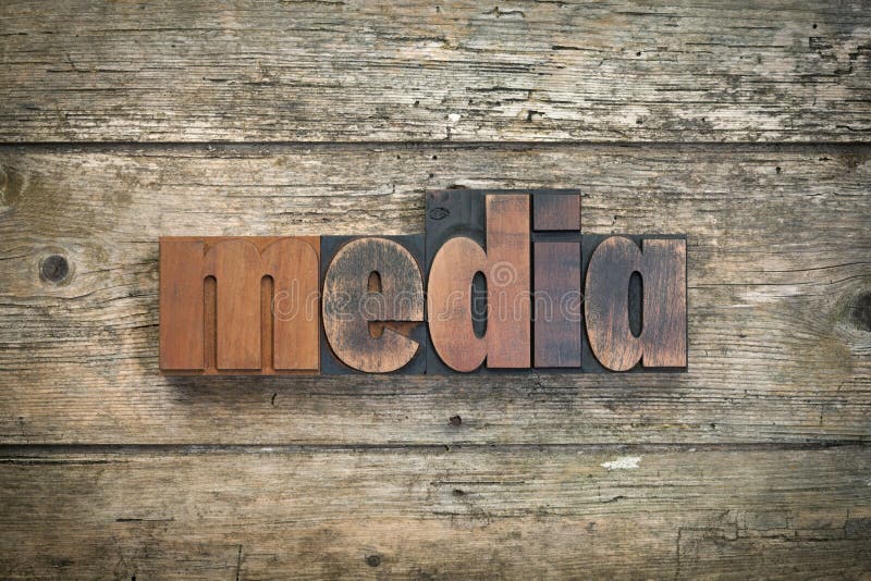 Media, Word Written with Vintage Letterpress Printing Block Stock Image ... Media, Word Written with Vintage Letterpress Printing Block Stock Image ...