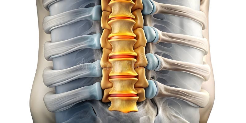 Medial Section of the Spinal Column Showing Intervertebral Disc ...
