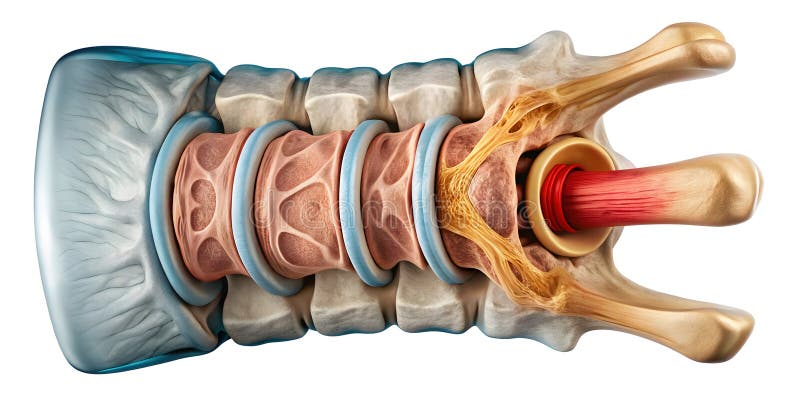 Medial Section of the Spinal Column Showing Intervertebral Disc ...