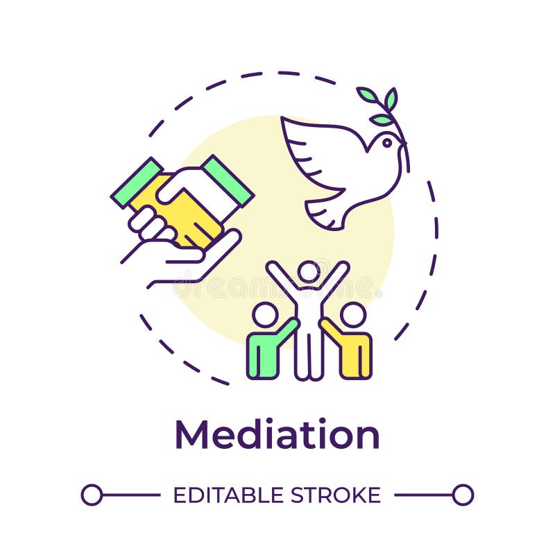 Mediation Multi Color Concept Icon Stock Vector - Illustration of icon ...