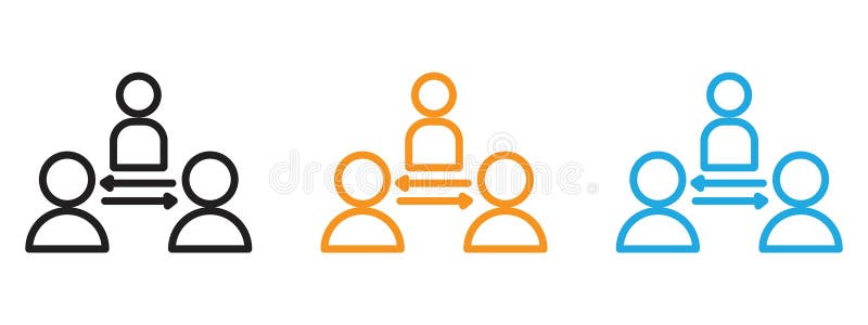 Mediator Icon Thin Line Illustration Set Stock Vector - Illustration of ...