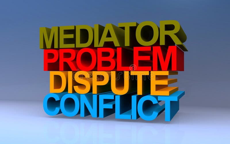 Mediator Problem Dispute Conflict on Blue Stock Photo - Image of ...