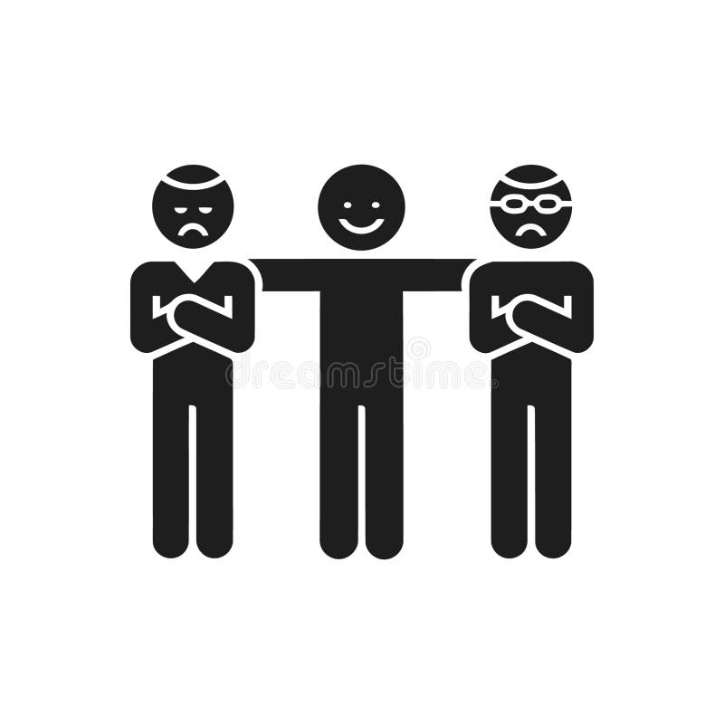 Mediator Resolving Conflict Icon Stock Vector - Illustration of symbol ...