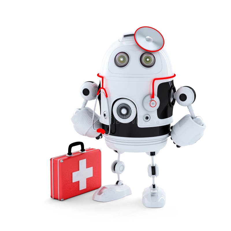 Medic Robot. stock illustration. Illustration of equipment - 31690422