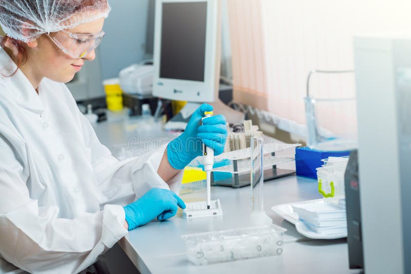 Medic Staff at Work in the Laboratory. Background. Stock Photo - Image ...
