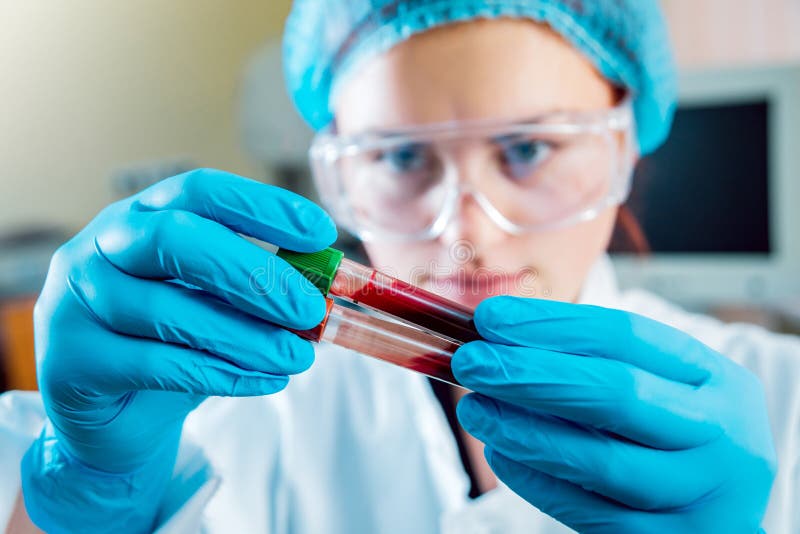 Medic Staff at Work in the Laboratory. Background. Stock Image - Image ...