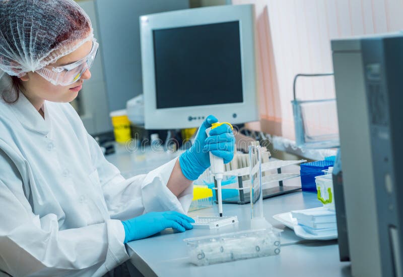 Medic Staff at Work in the Laboratory. Background. Stock Photo - Image ...