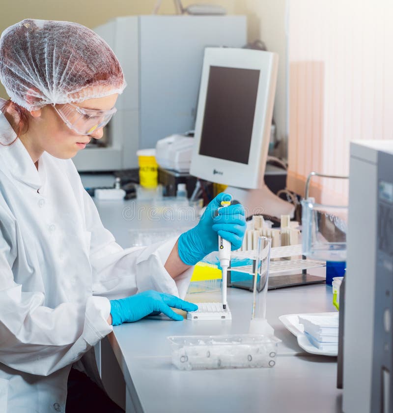 Medic Staff at Work in the Laboratory. Background. Stock Photo - Image ...