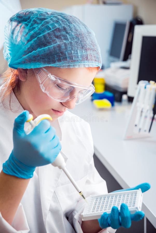 Medic Staff at Work in the Laboratory. Background. Stock Image - Image ...