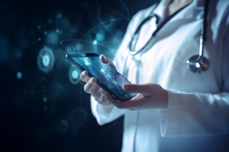 Medical Abstract Background Medical Digital Symbol Graphic. Generative ...