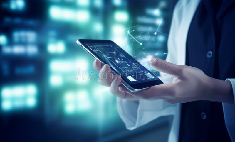 Medical Abstract Background Medical Digital Symbol Graphic. Generative ...