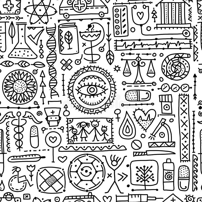 Medical Abstract Background, Seamless Pattern for Your Design Stock ...