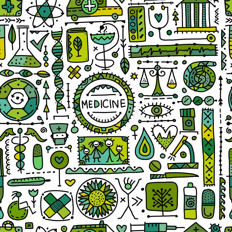 Medical Design Elements in Heart Shape Stock Vector - Illustration of ...