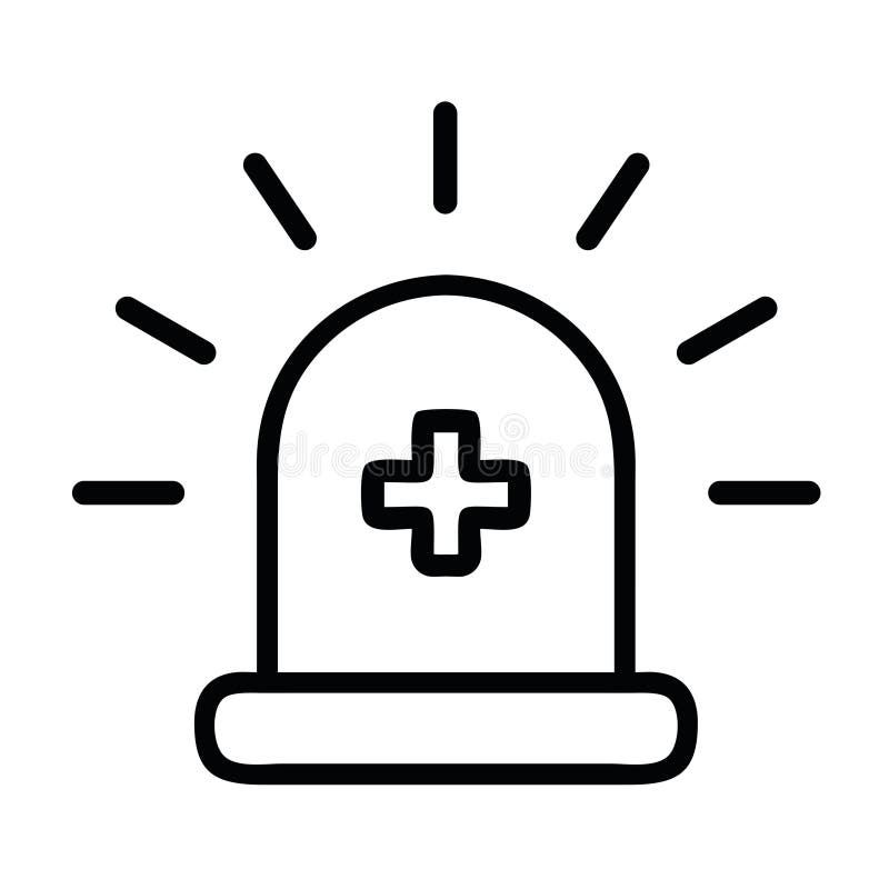 Medical Alert Emergency Siren Light Stock Illustration - Illustration ...