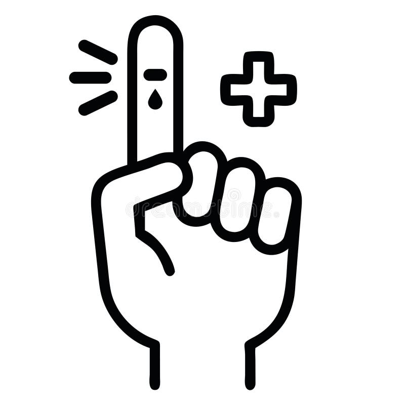 Medical Alert Finger Warning Sign Stock Illustration - Illustration of ...