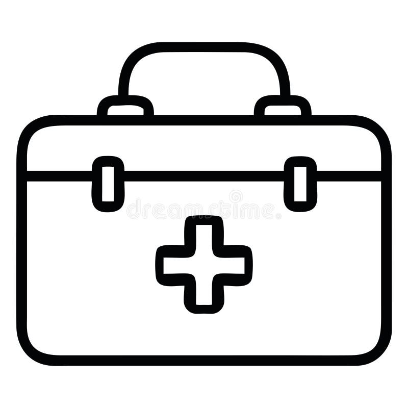 Medical Alert First Aid Kit Icon Stock Illustration - Illustration of ...