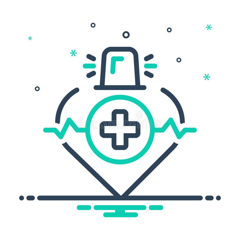Mix Icon for Medical Alert, Medical and Heart Stock Vector ...