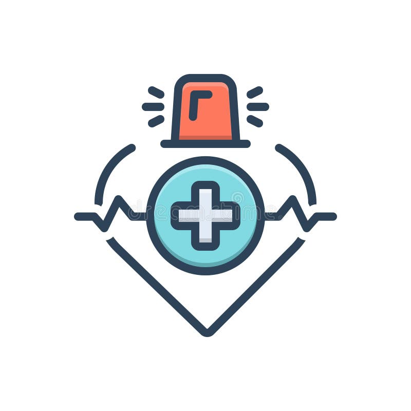 Color Illustration Icon for Medical Alert, Medical and Heart Stock ...