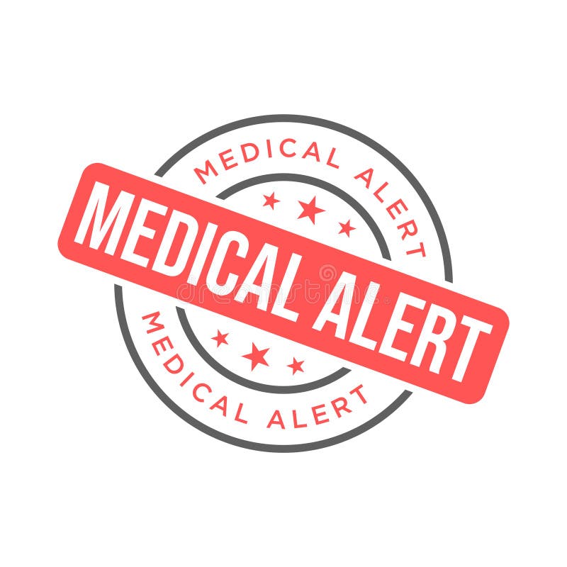 Medical Alert Rubber Stamp Vector Template Stock Vector - Illustration ...
