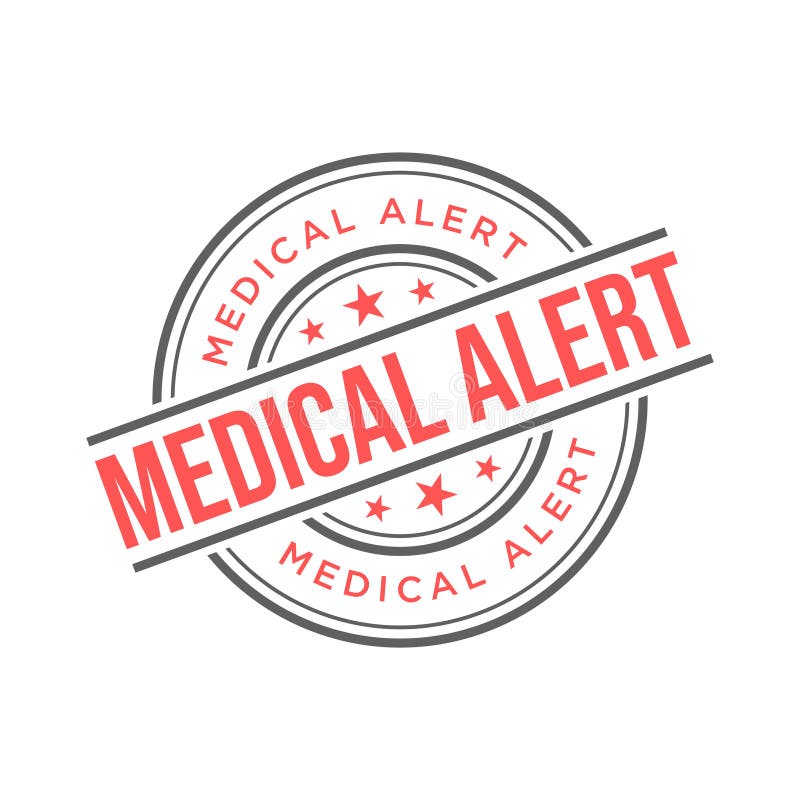 Medical Alert Rubber Stamp Vector Template Stock Vector - Illustration ...