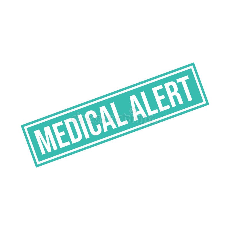 Medical Alert Rubber Stamp Vector Template Stock Vector - Illustration ...