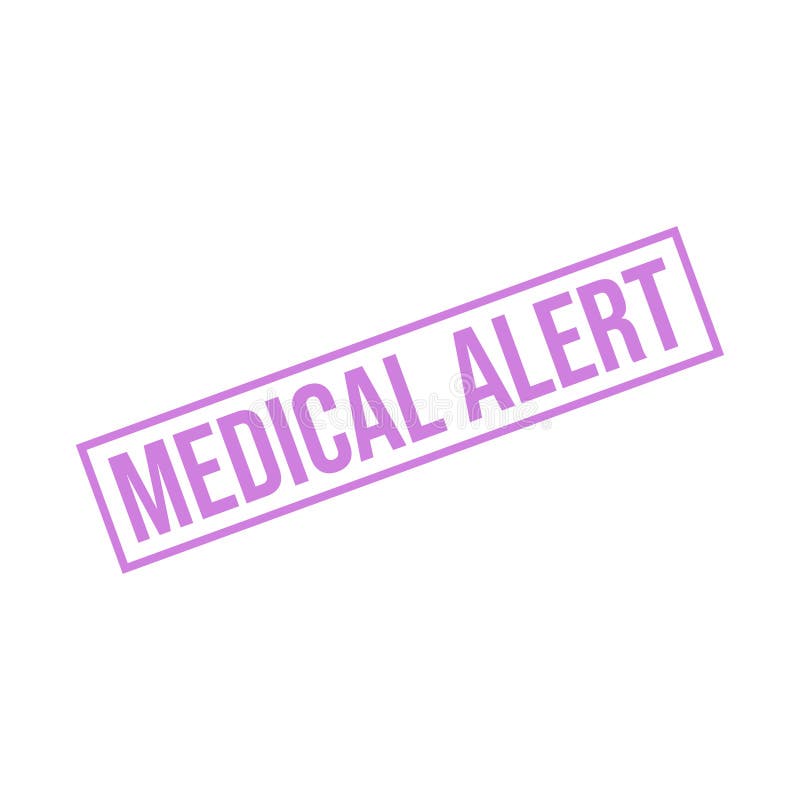 Medical Alert Rubber Stamp Vector Template Stock Vector - Illustration ...