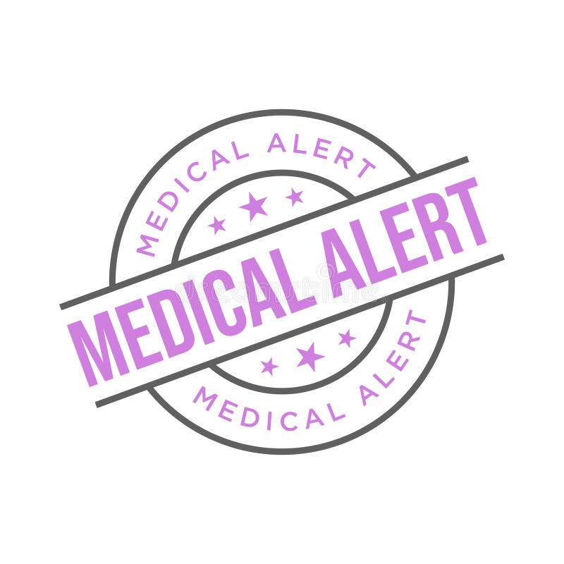 Medical Alert Rubber Stamp Vector Template Stock Vector - Illustration ...