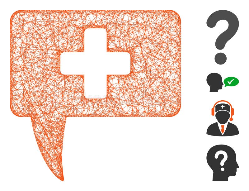 Medical Answer Web Vector Mesh Illustration Stock Photo - Image of ...
