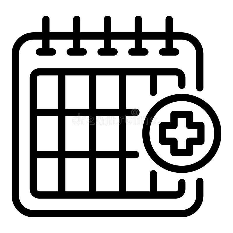 Medical Appointment Icon, Outline Style Stock Vector - Illustration of ...