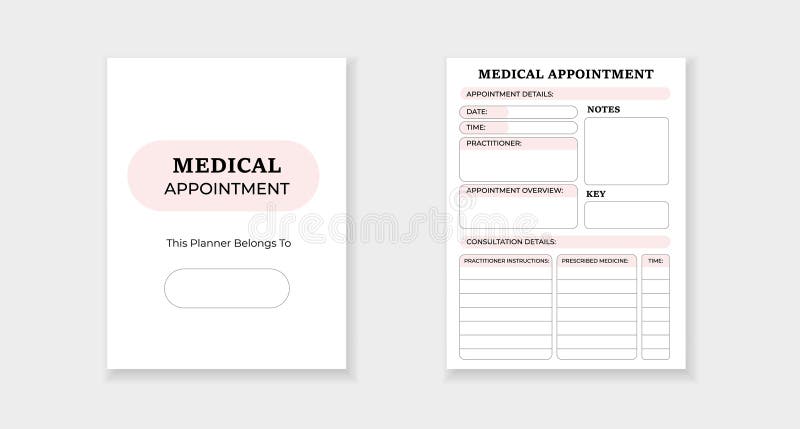 Medical Appointment Planner with Comprehensive Details and Overview for ...