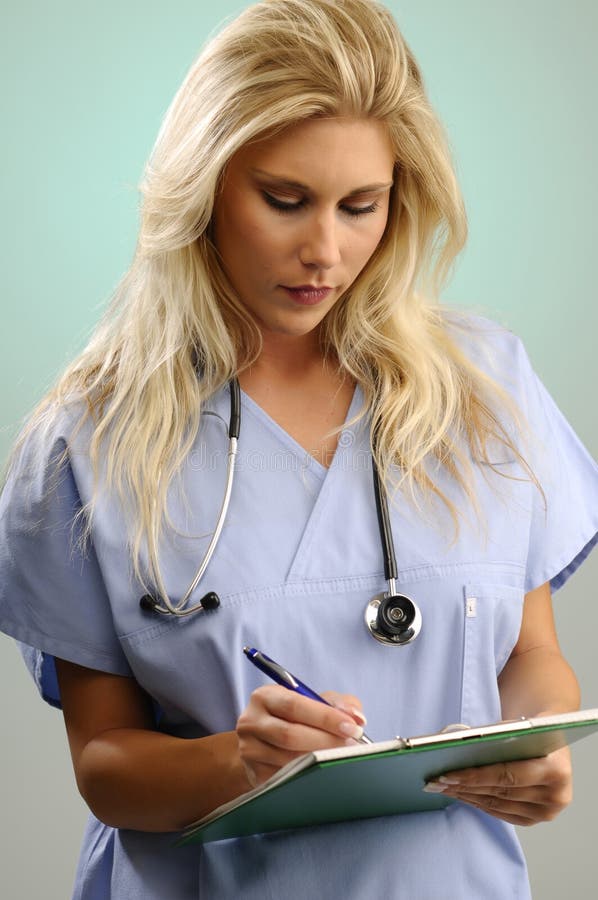 Strict medical nurse stock photo. Image of profession - 19087552