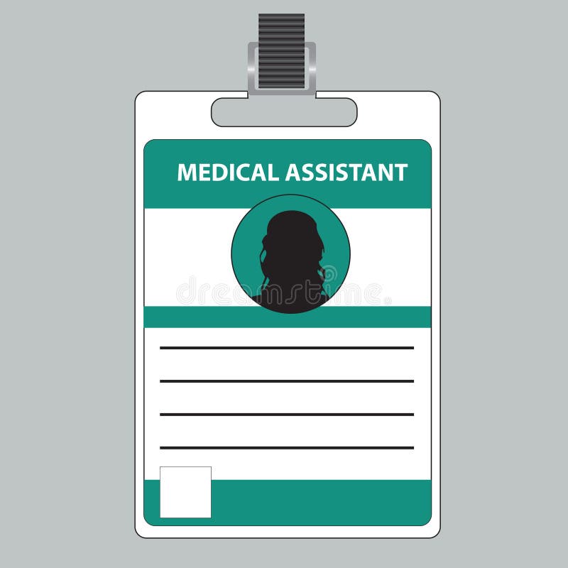 Medical Assistant Employee Identification Card Stock Vector ...