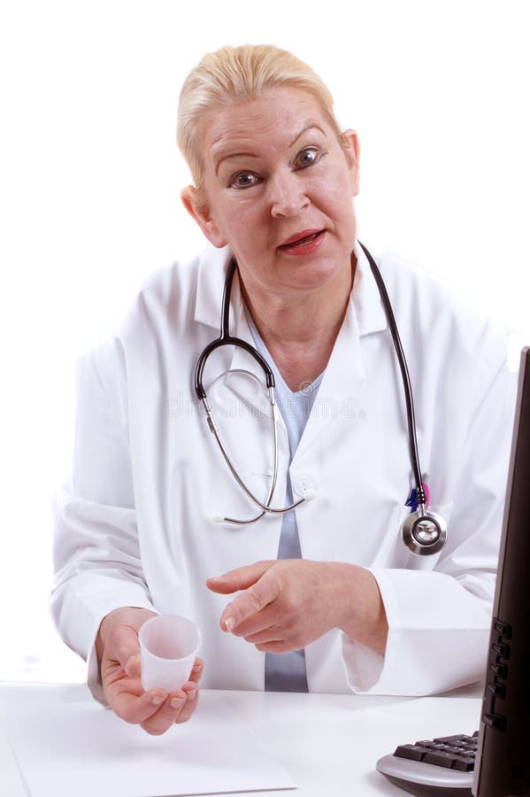 Medical Assistant with a Medical Container Stock Image - Image of ...