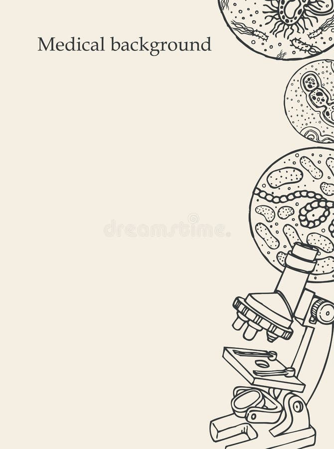 Medical Backdrop with Drawings and Place for Text Stock Vector ...
