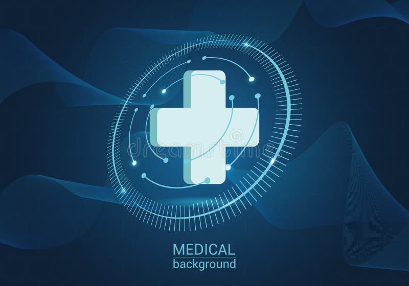 Medical Background with Abstract Elements and Cross Stock Vector ...