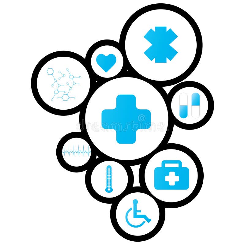 Health Grey Tech Background and Medical Icons Stock Vector ...